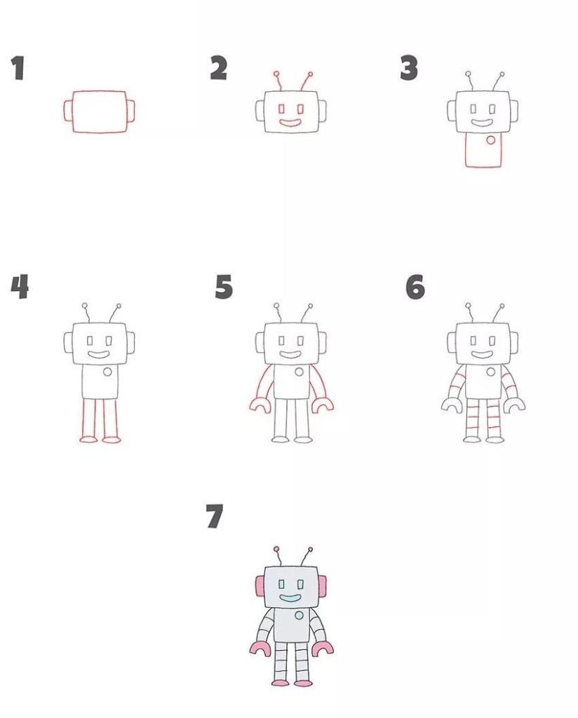 Hoe stap voor stap een robot tekenen? – Stap Voor Stap Tekenen
